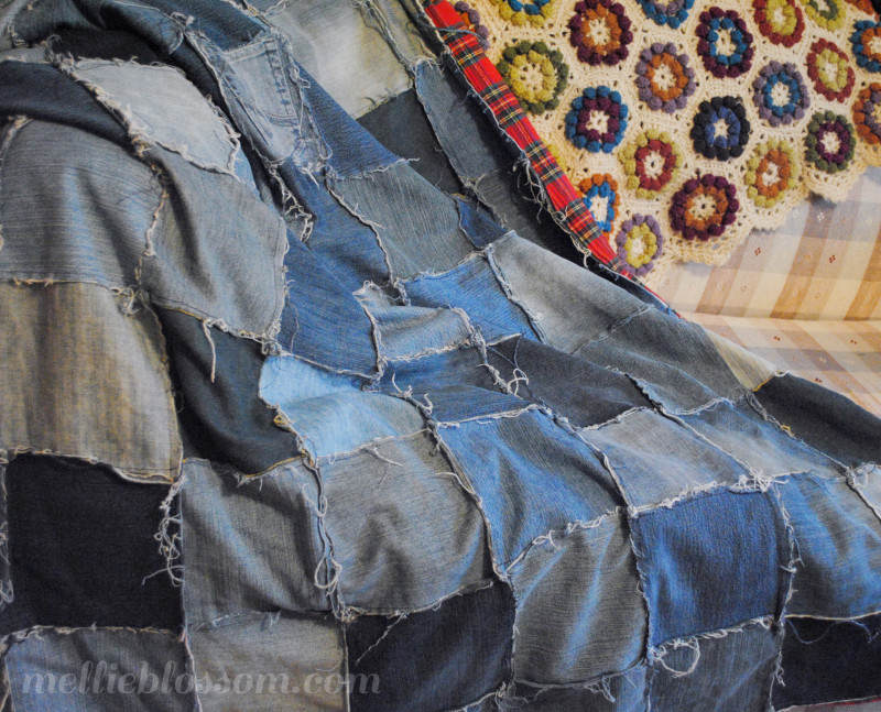 Repurposing Jeans: Denim Quilt - mellie blossom